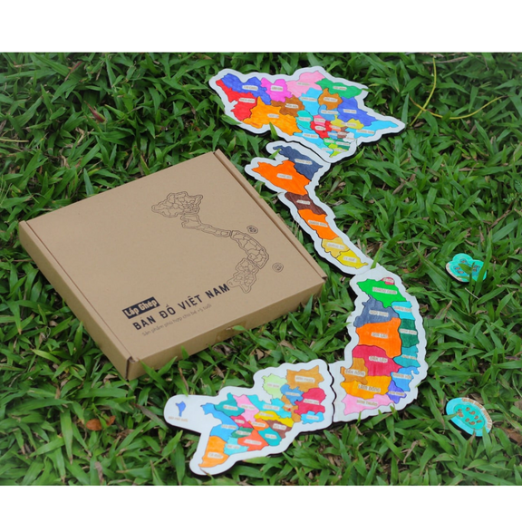 Map of Viet Nam wooden puzzle | Ghép hình BẢN ĐỒ VIỆT NAM – VietCan Books